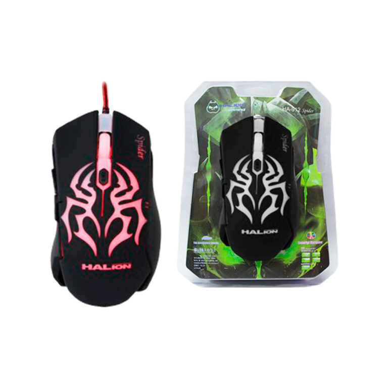 MOUSE HALION GAMER SPIDER HA-912 USB C/LUCES - Compucentro