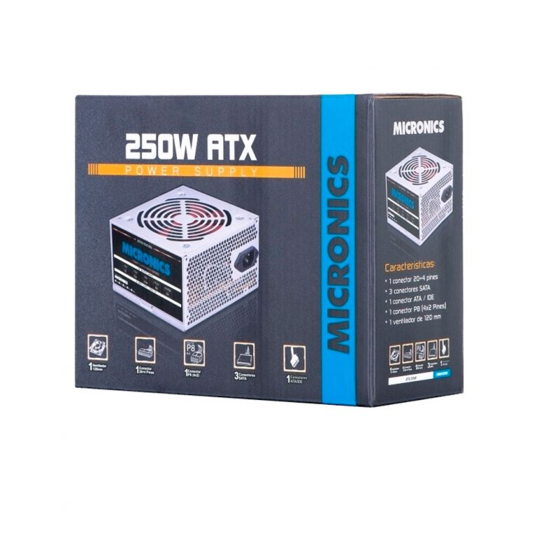 FUENTE DE PODER MICRONICS SX 250W/650 P8 - Compucentro
